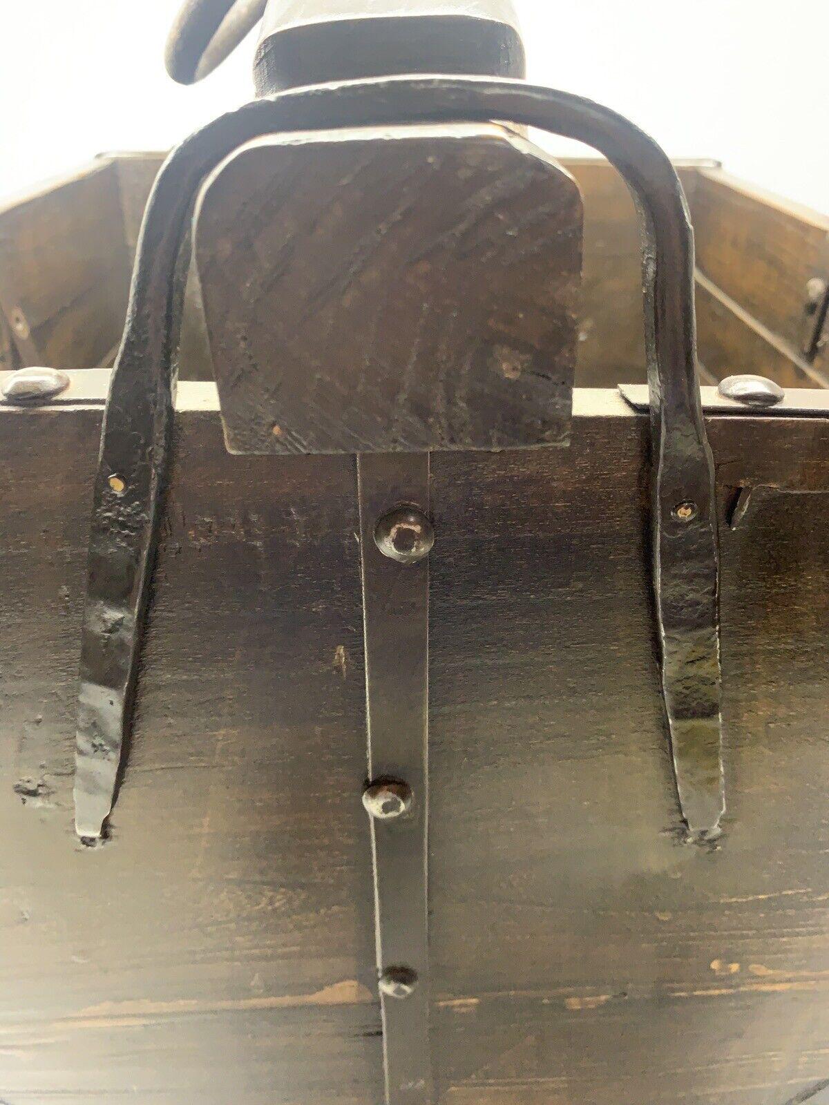 Antique Chinese Rice Bucket Wood Box Magazine Rack Mohagany 20” X 18 ...