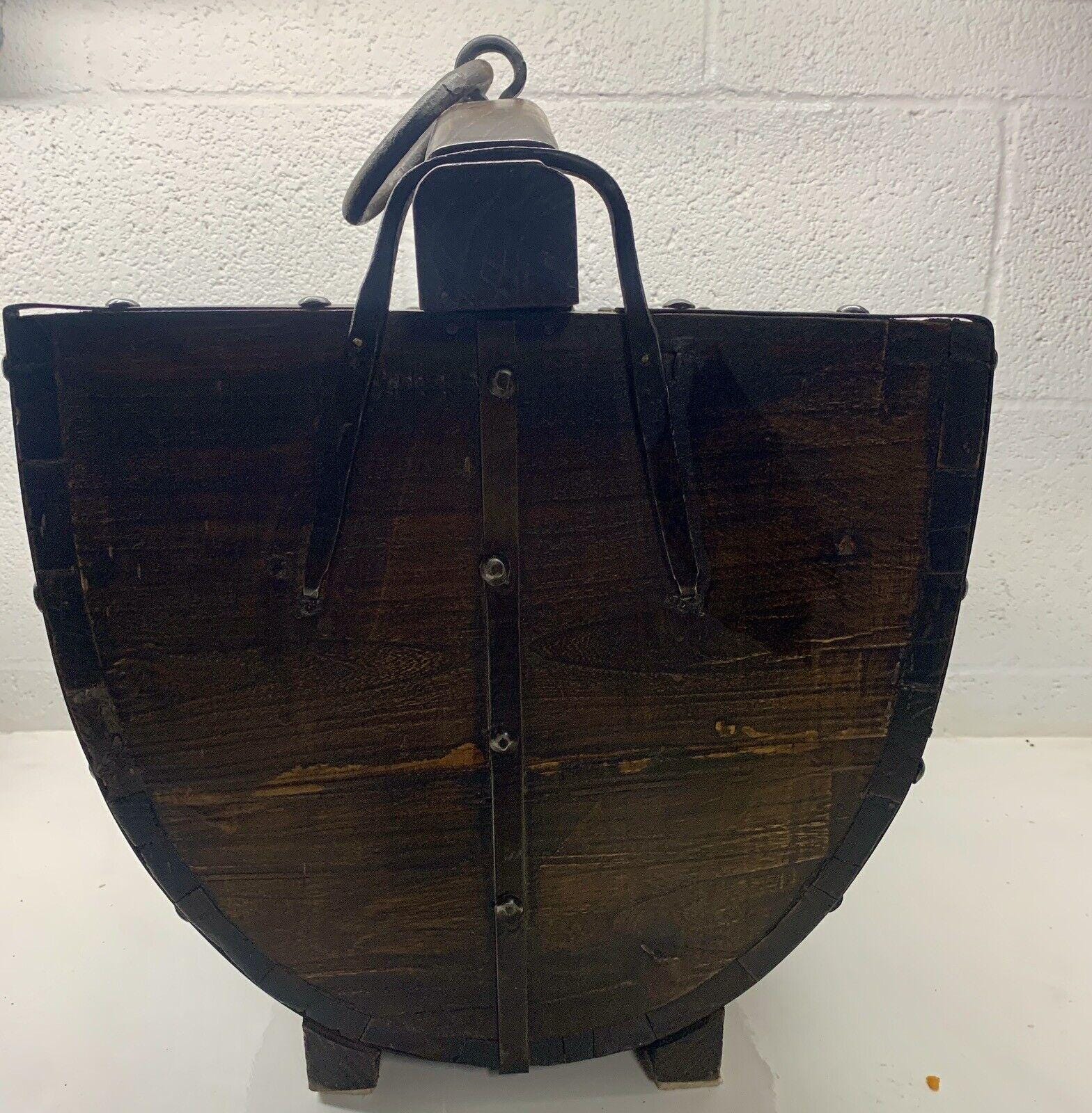 Antique Chinese Rice Bucket Wood Box Magazine Rack Mohagany 20” X 18 ...