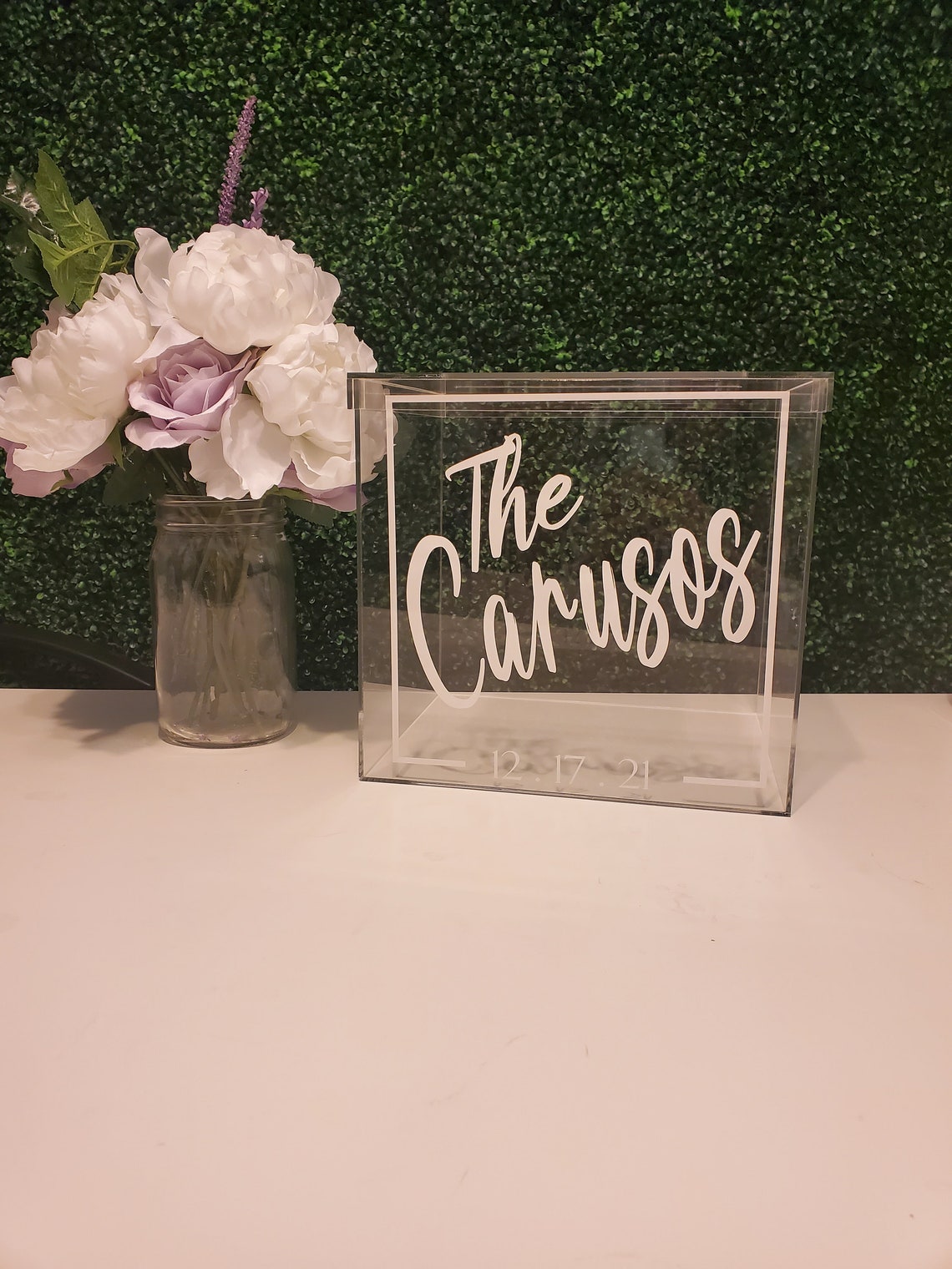 Personalized Acrylic Wedding Card Box I Wedding Card Box I | Etsy