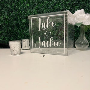 Personalized Acrylic Wedding Card Box I Wedding Card Box I Clear ...