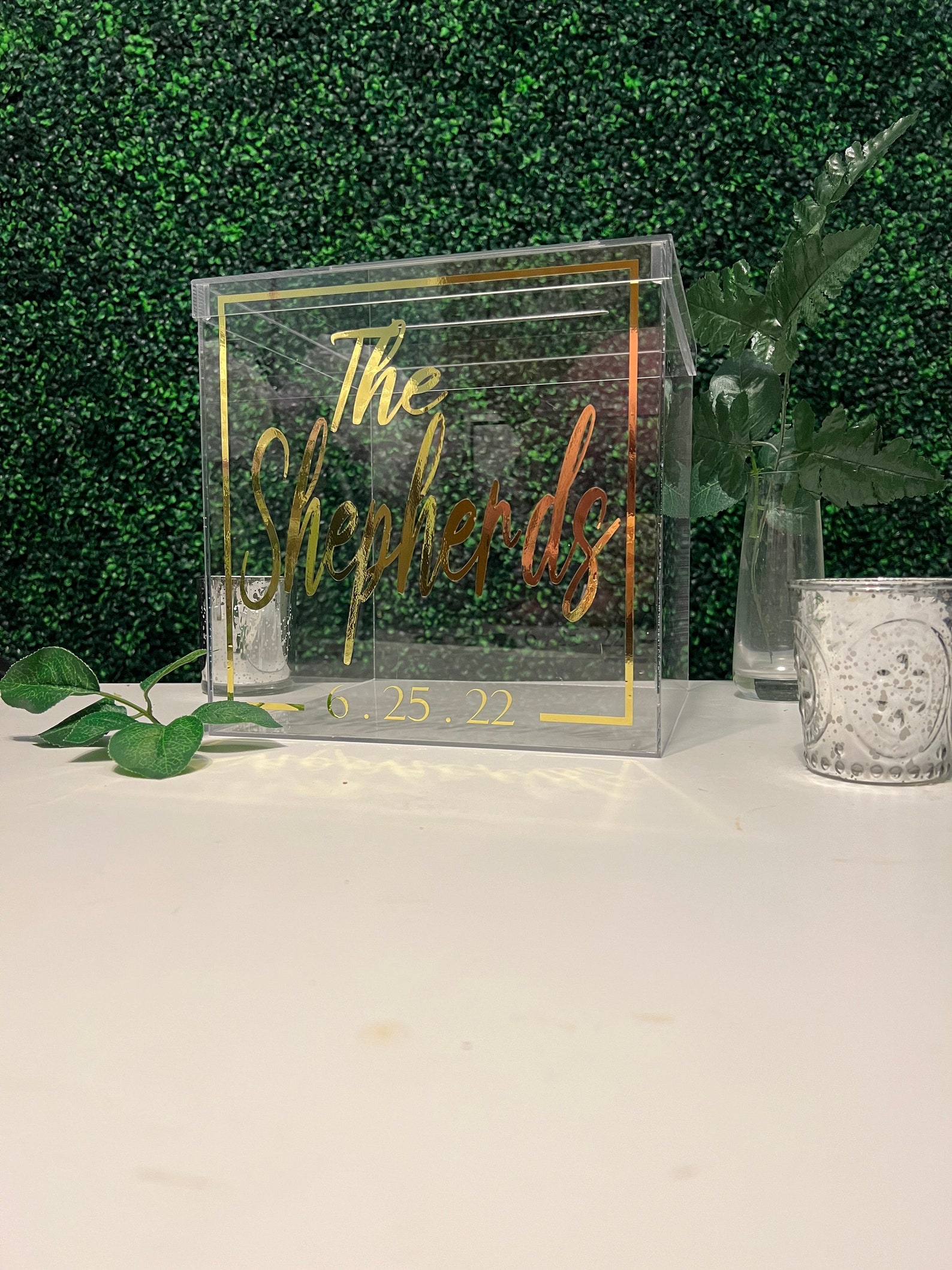 Personalized Acrylic Wedding Card Box I Wedding Card Box I - Etsy