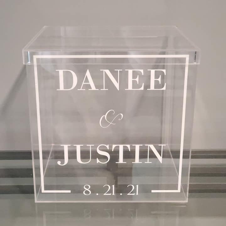 Personalized Acrylic Wedding Card Box I Wedding Card Box I Clear ...