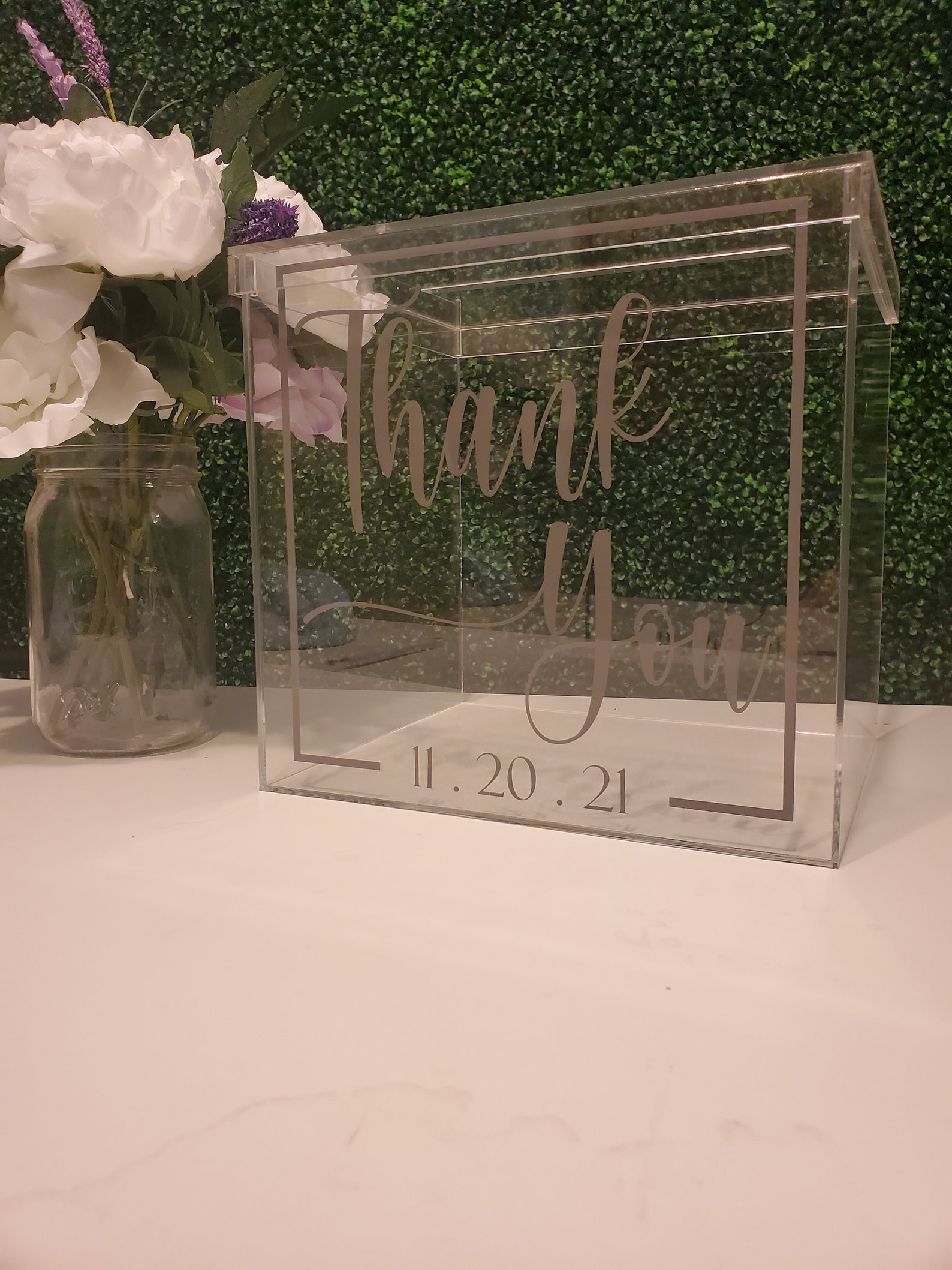 Personalized Acrylic Wedding Card Box I Wedding Card Box I Clear ...