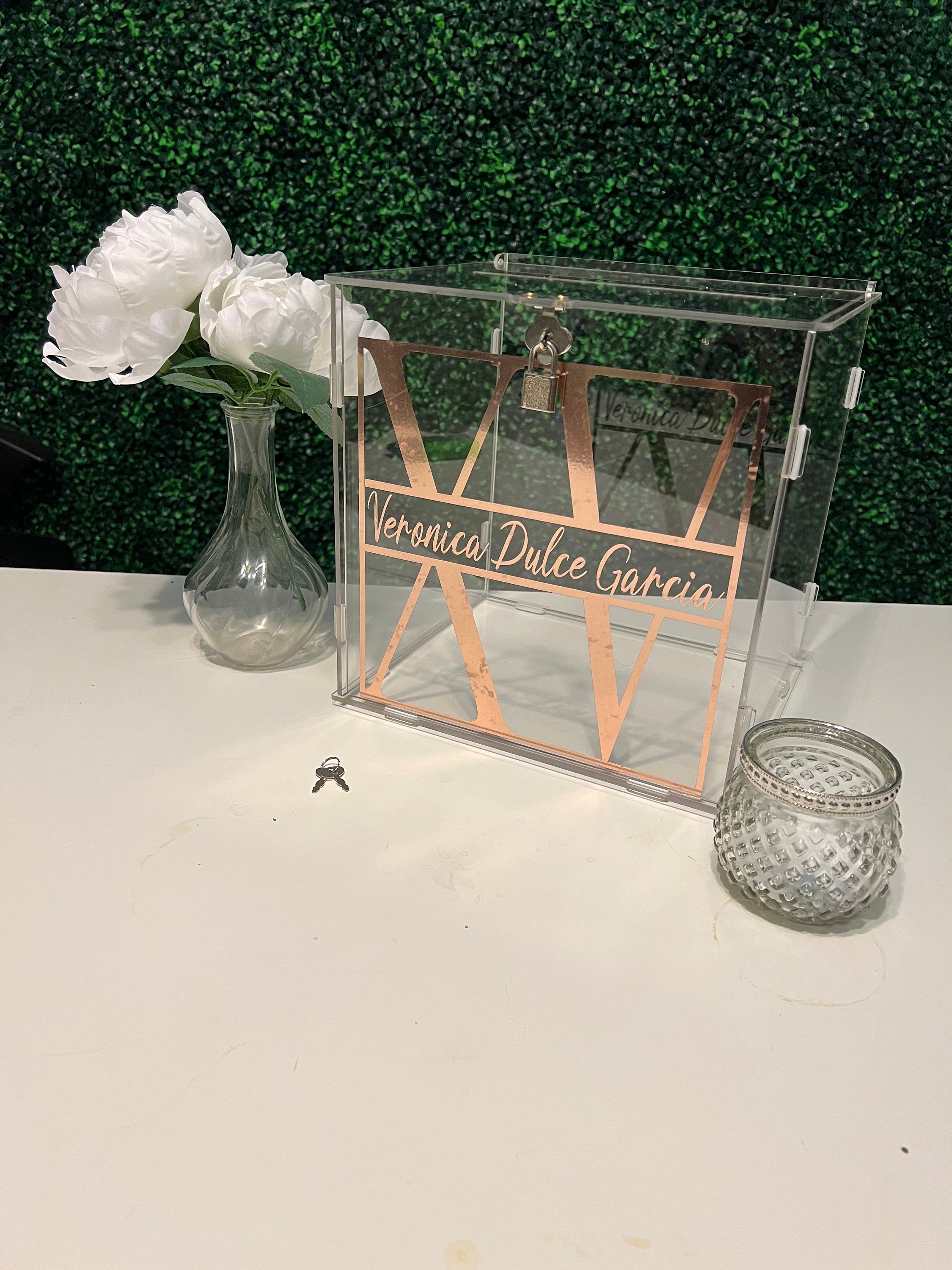 Custom Acrylic Wedding Card Box With Lock I Wedding Card Box I ...