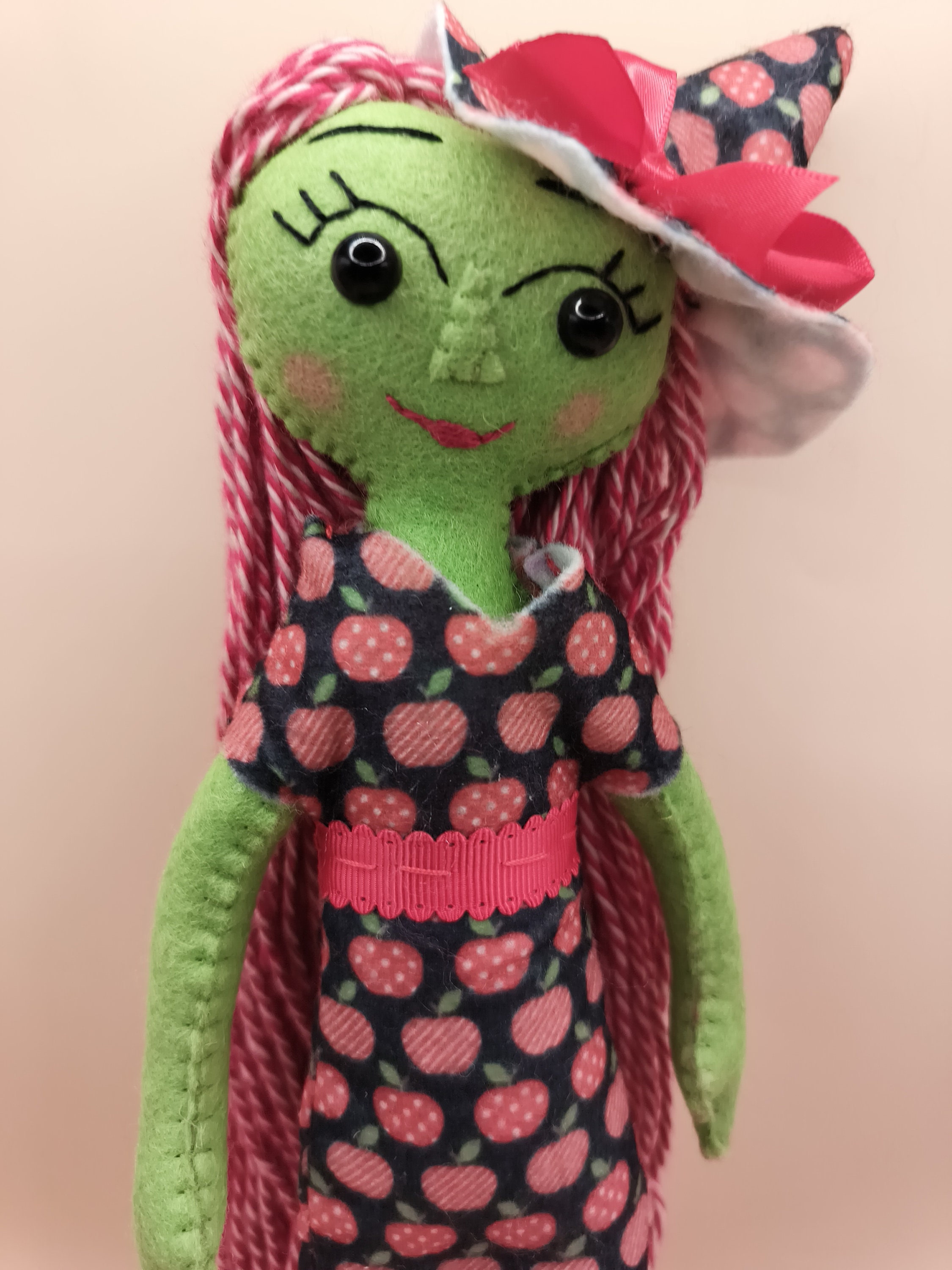 Witch Matilda, Felt Doll, OOAK Felt Art Doll Witch - Etsy