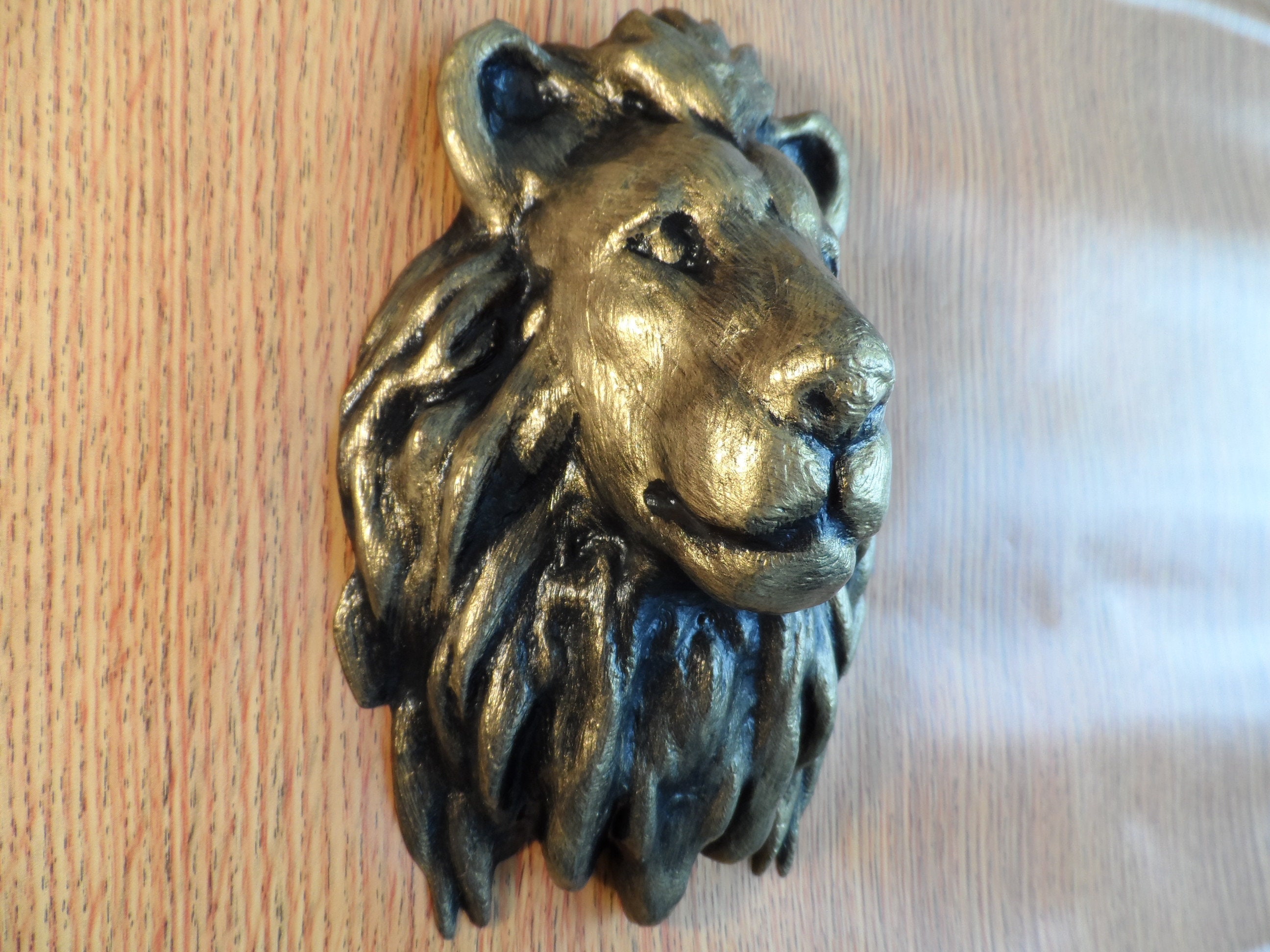 Lion Head Decor/gold Painted Lion Head/lion Head Wall Decoration - Etsy