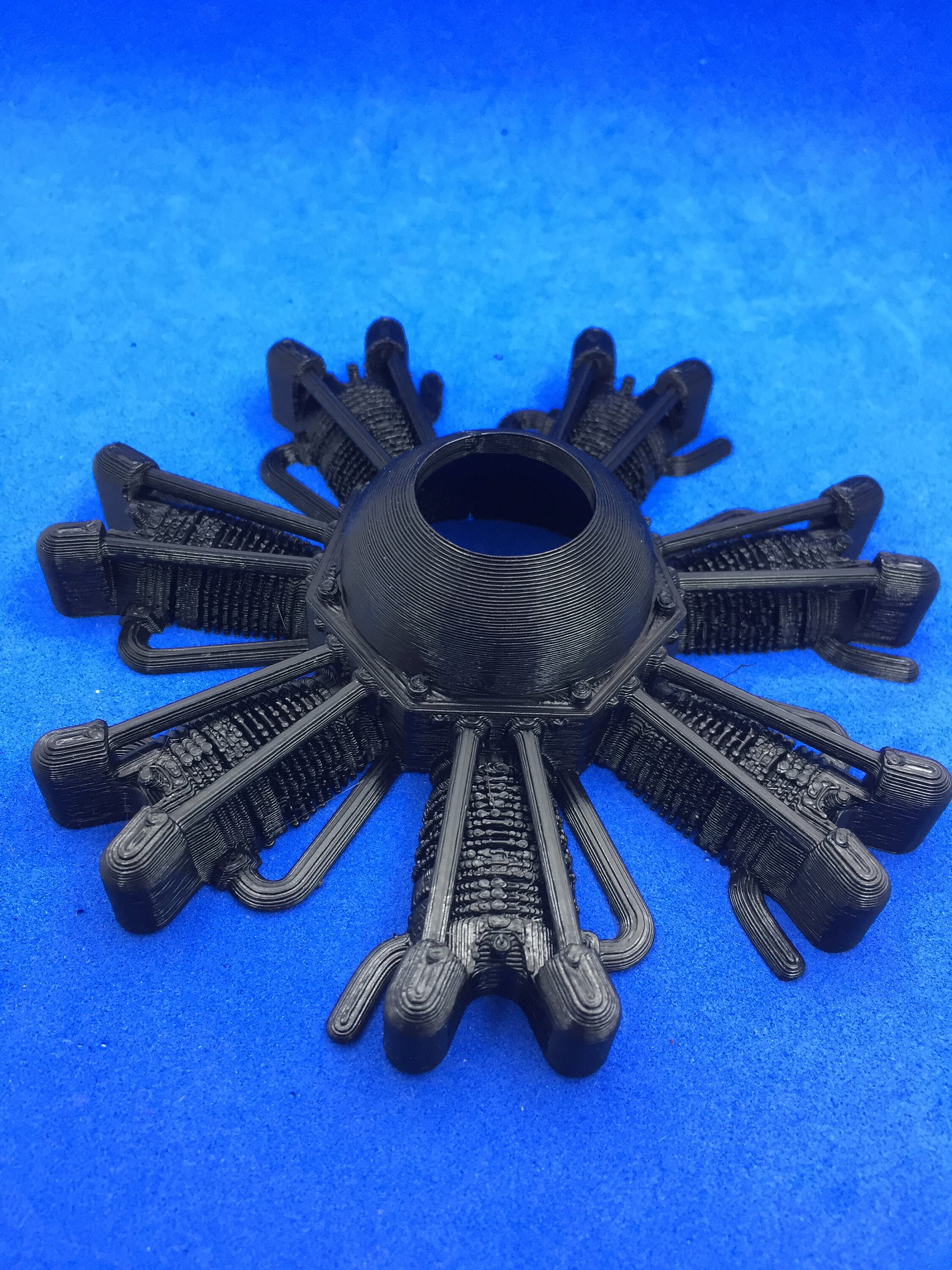 Dummy / Fake 7 Cylinder Radial Engine for RC Model Airplanes - Black ...
