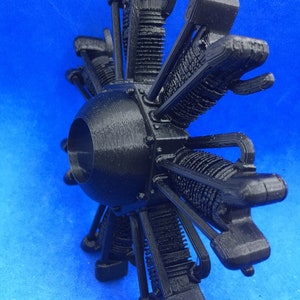 Dummy / Fake 7 Cylinder Radial Engine for RC Model Airplanes - Black ...