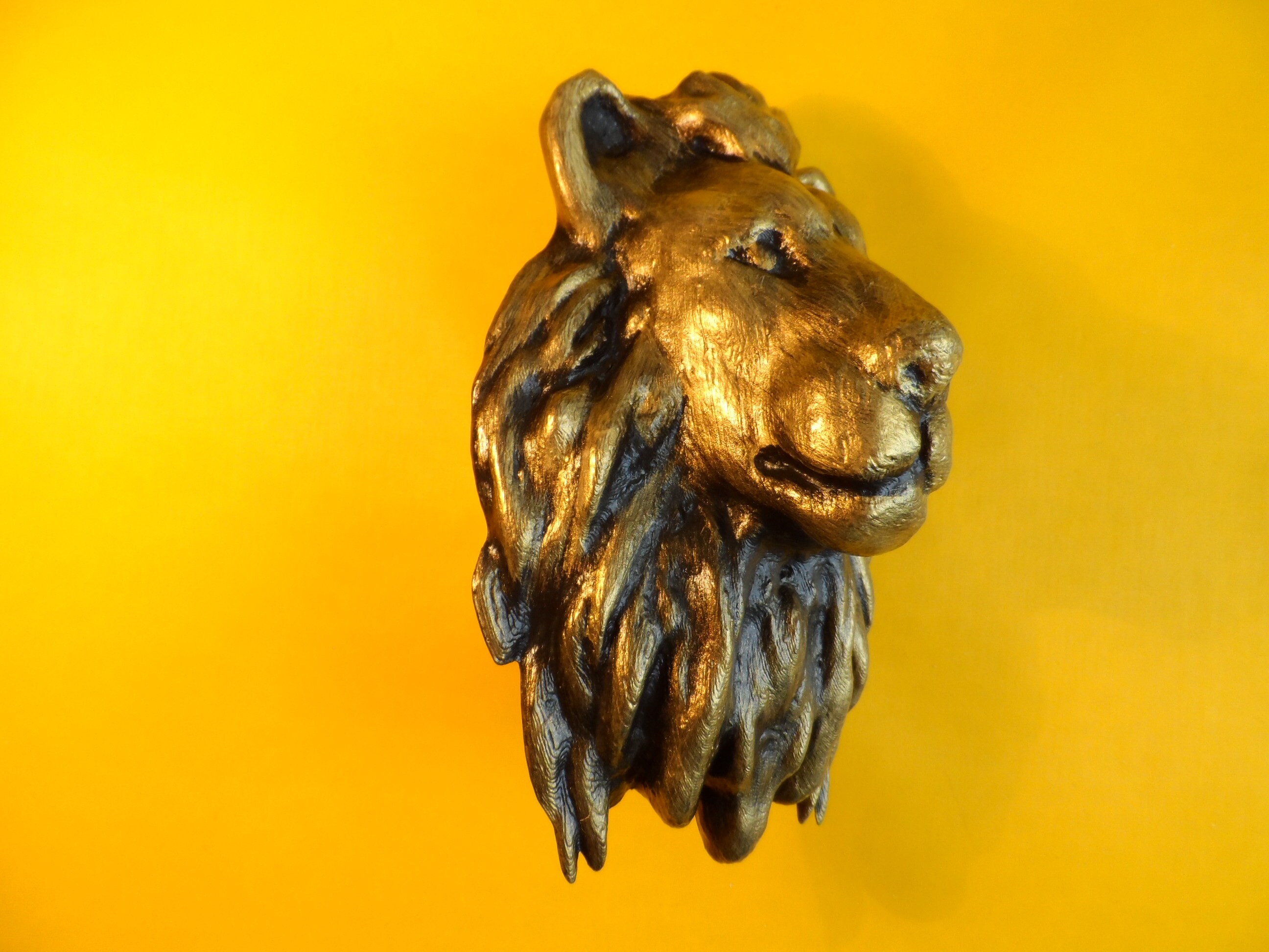 Lion Head Decor/gold Painted Lion Head/lion Head Wall Decoration - Etsy
