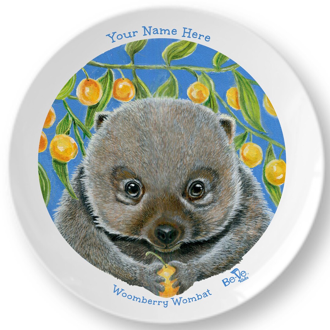 Wombat Plate Personalized Plate for Kids Outback Animals Kids ...