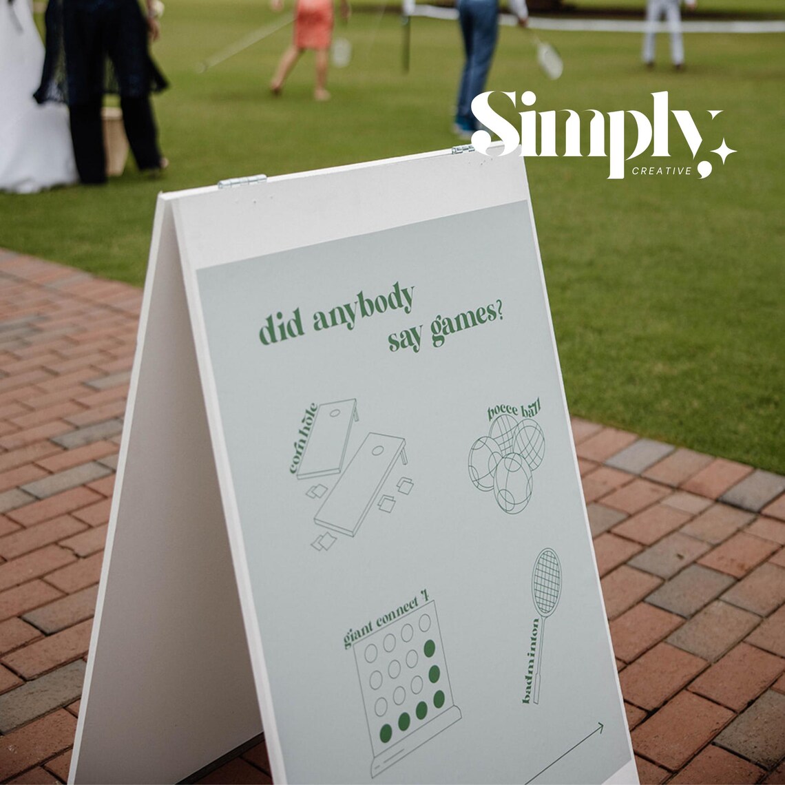 Did Anybody Say Games? Fun Wedding Yard Game Sign | Editable Digital ...