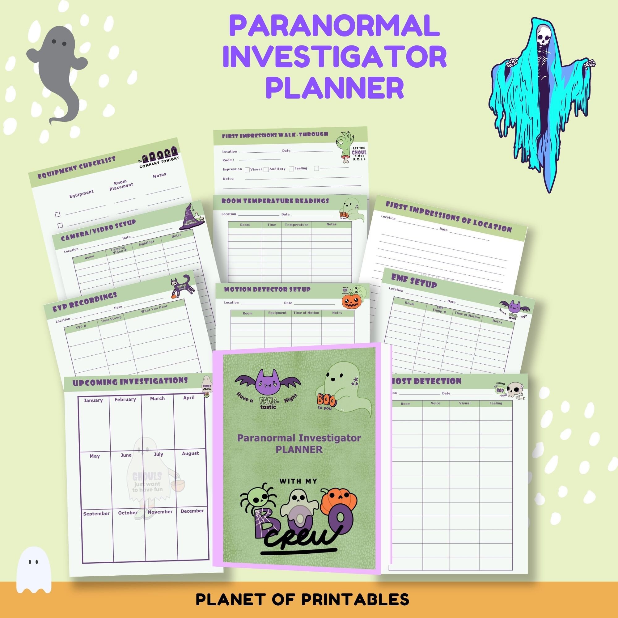 Paranormal Investigator Planner, Ghost Hunting Notebook, Haunted House ...
