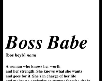 Boss Babe Definition | Etsy