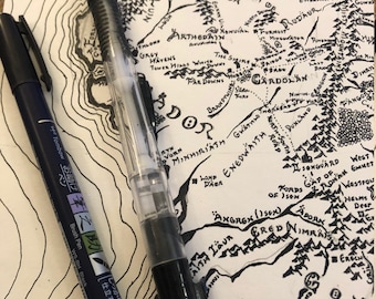 Middle Earth Map Sticker - Etsy