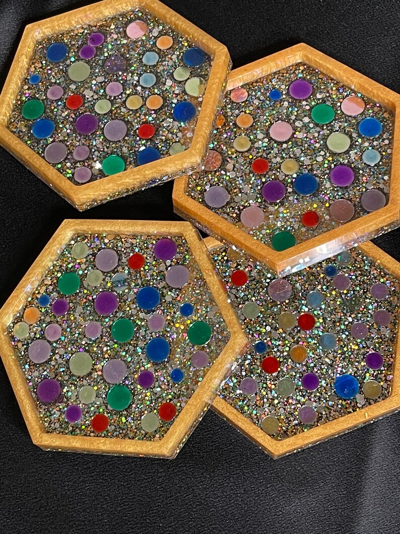 Beautiful Custom Made Resin Coasters Sets - Etsy