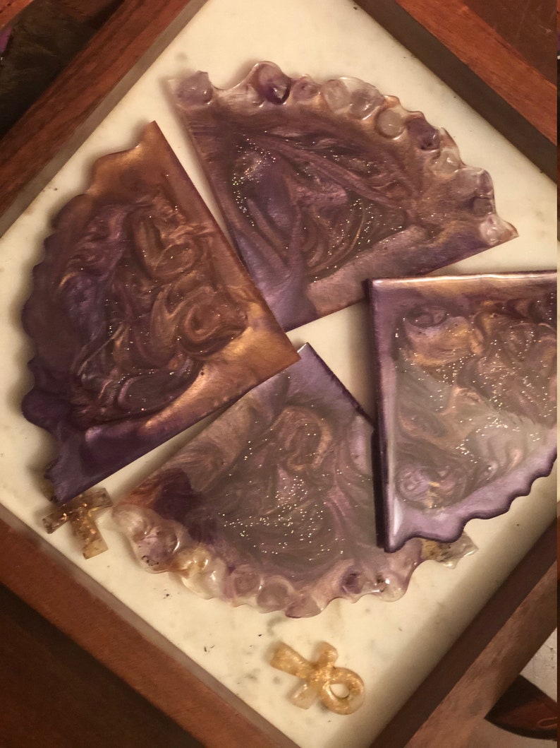 Beautiful Custom Made Resin Coasters Sets - Etsy
