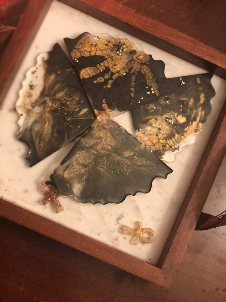 Beautiful Custom Made Resin Coasters Sets - Etsy