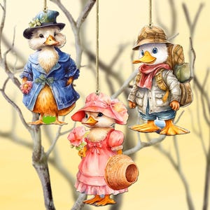 Easter Duck Set of Three Decorative Ornaments - 8091043-S3 - Christmas ...