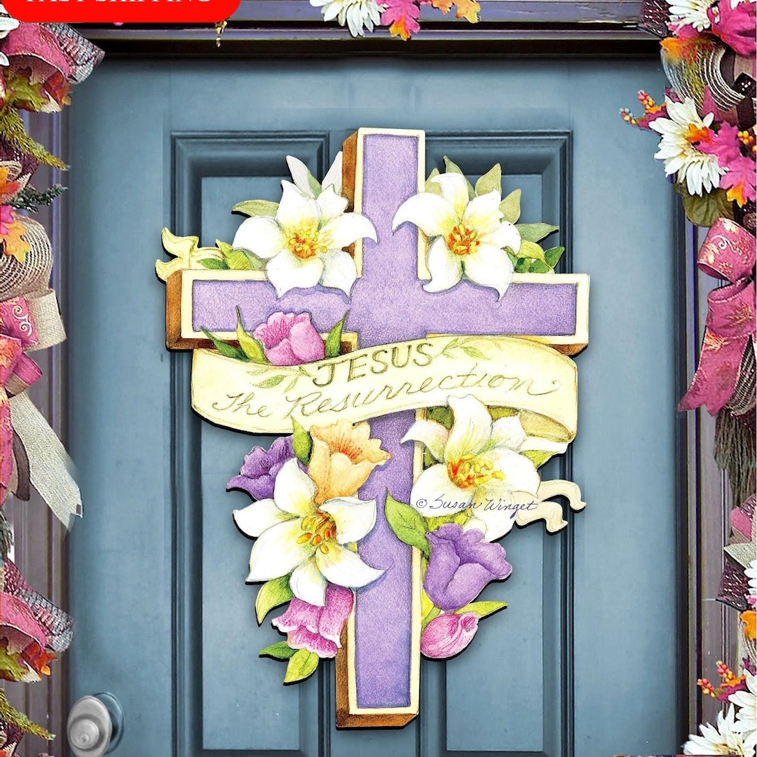 Jesus Resurrection Easter Cross Decor - Susan Winget Art ...