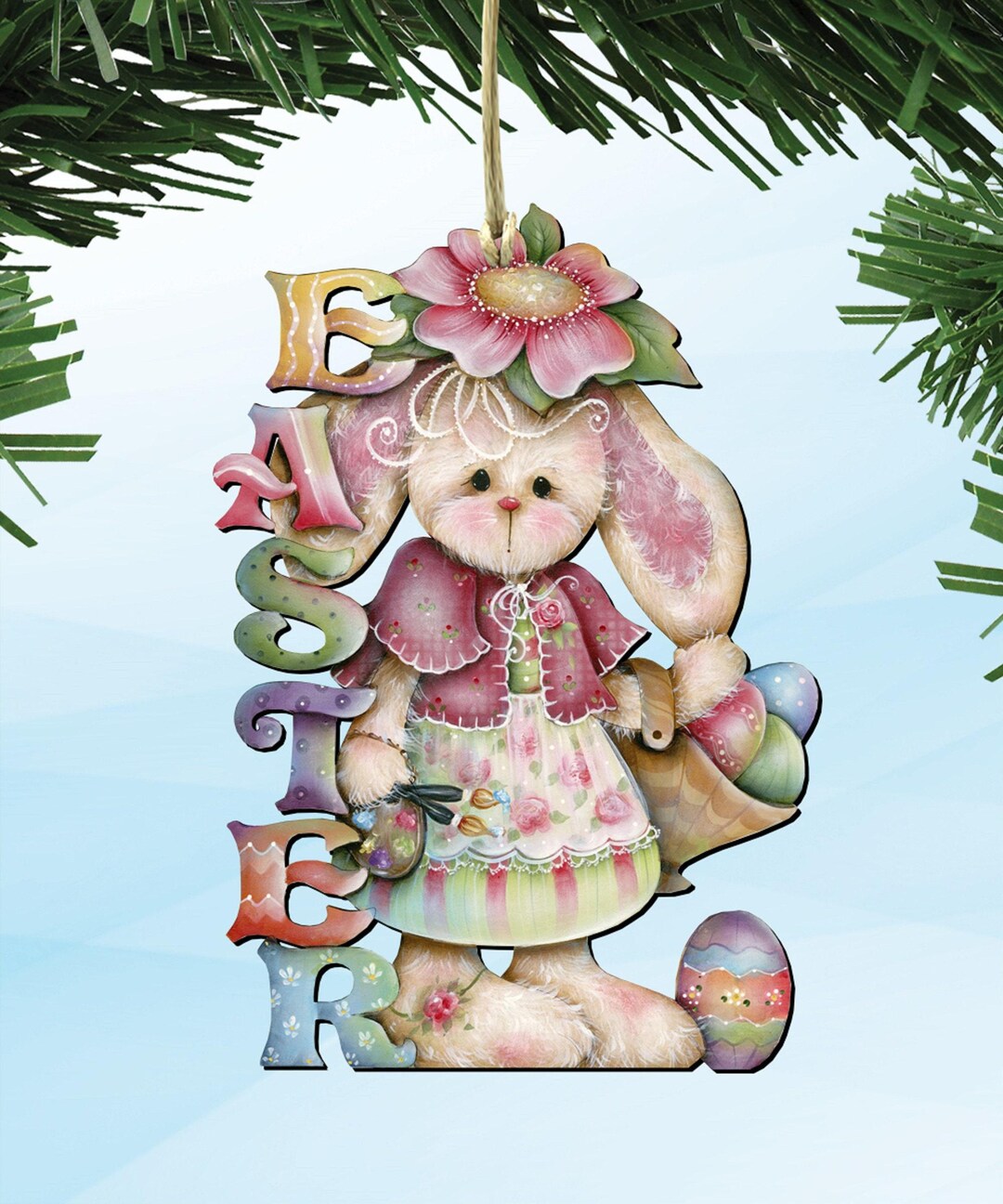 Easter Bunny Ornament - Spring Decor - Egg Tree Decoration ...