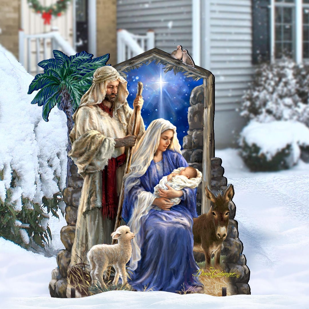 Holy Night Nativity Religious Art for Home and Outdoor, Lawn, Yard ...