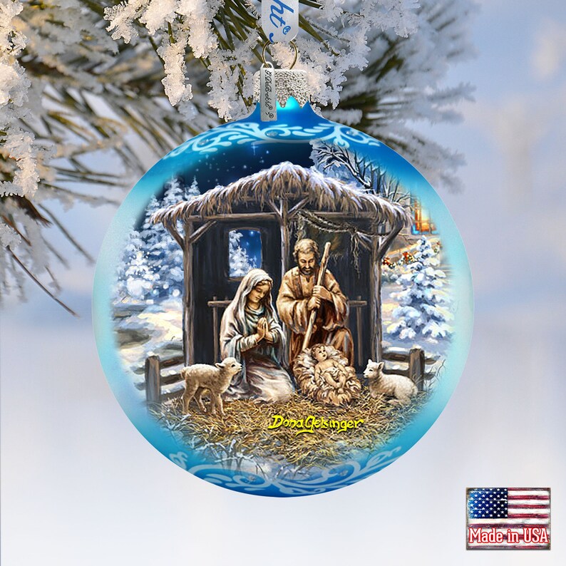 Prince of Peace Nativity Mercury Glass 5-inch Limited Edition Ornament ...