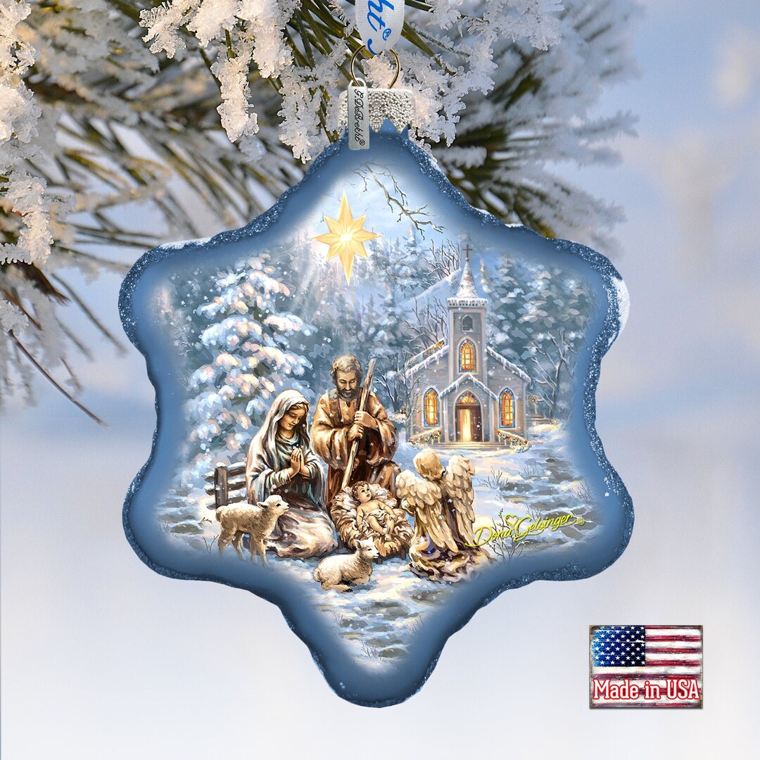 Nativity Chapel Mercury Glass Ornament - Holiday Decor Featuring Dona ...