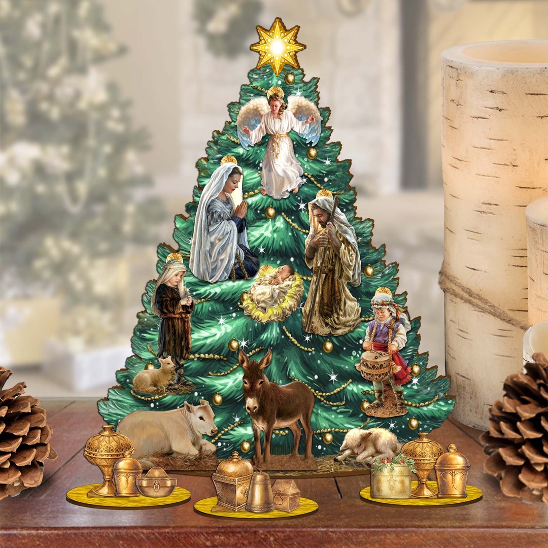 Nativity-themed Christmas Tree - Christmas Decor - 8091503-1-DG ...