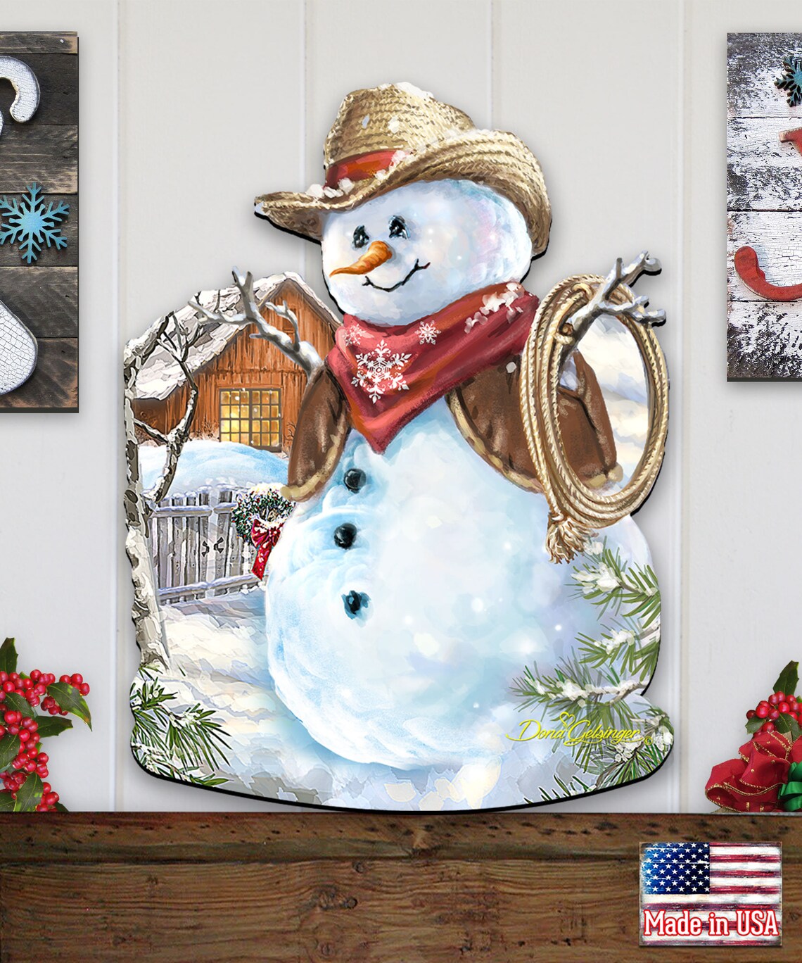 Outdoor Christmas Decorations Snowman Wall and Door Hanger | Etsy