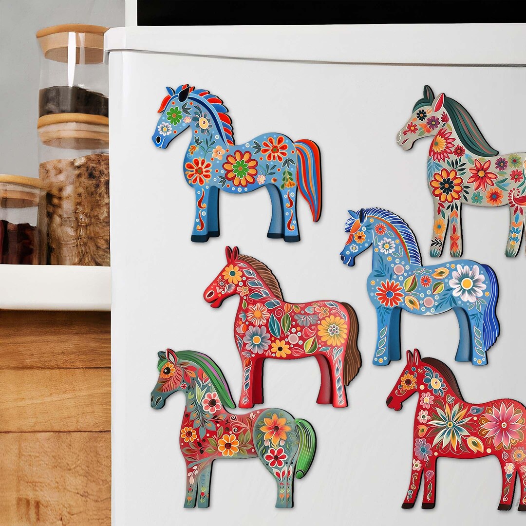 Danish Horse Magnet Gift Set - Love Family Decor - Handcrafted ...