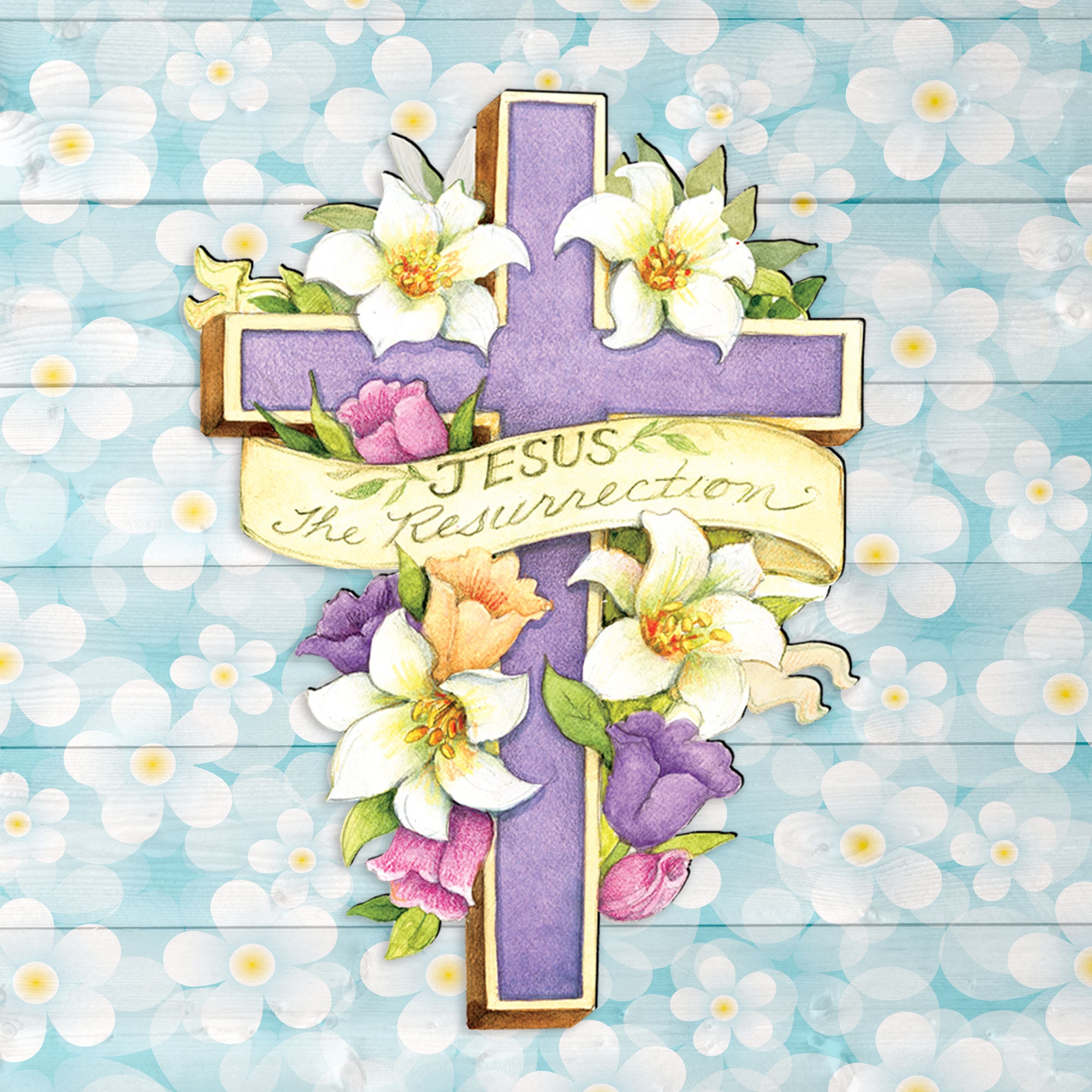 Large Easter Wall Cross Indoor Outdoor Wall Decor by Susan - Etsy