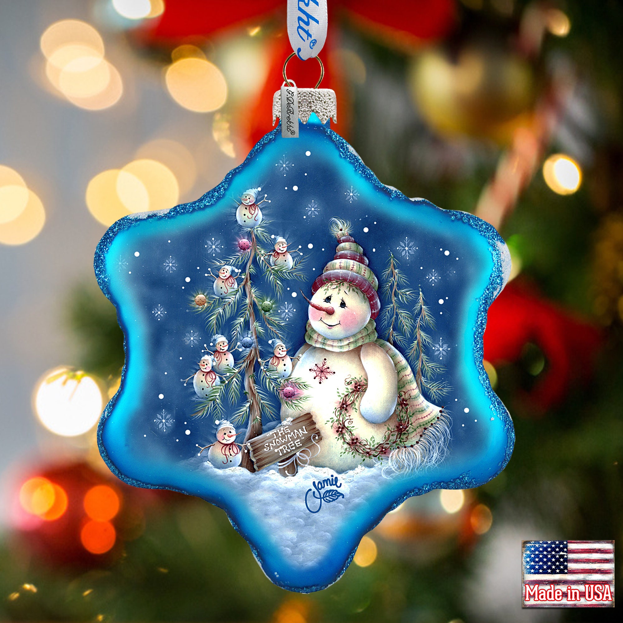 Snowman Ornament Christmas Ornaments Old Fashion Christmas | Etsy