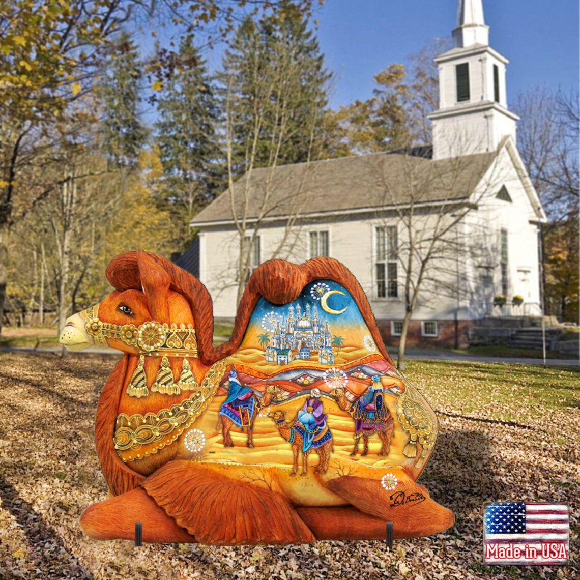 Three King Camel Nativity OUTDOOR Decor - Handcrafted Wooden Yard ...