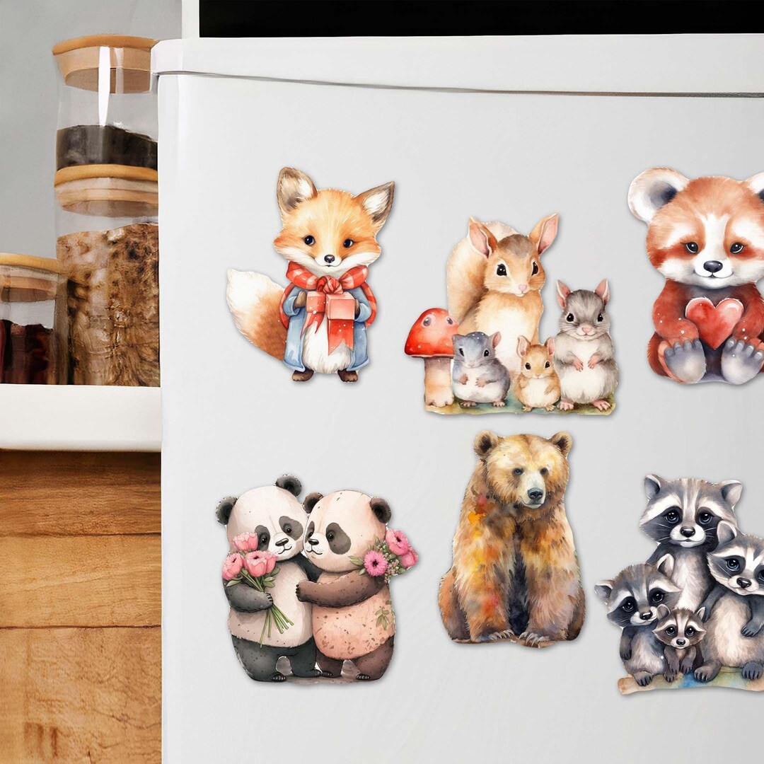 Forest Animals Magnet Gift Set of 6 - Wildlife Decor - 8090021G-S6 ...