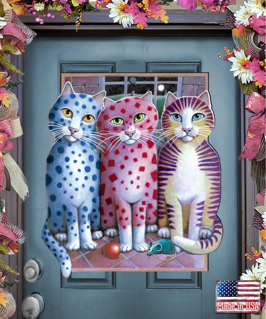 Cat Art Cat Lovers Gift Cat Lovers Home Decor Cat Door - Etsy