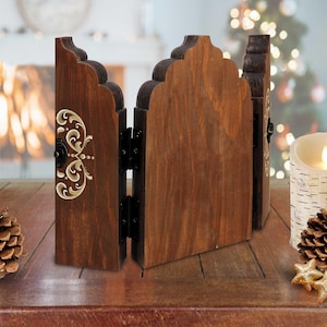 Christmas Story - Nativity Holy Family Triptych - 3-piece Set Tabletop ...