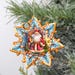 Santa With Bell Snowflake Ornament - Christmas Santa and Snowman Wooden ...