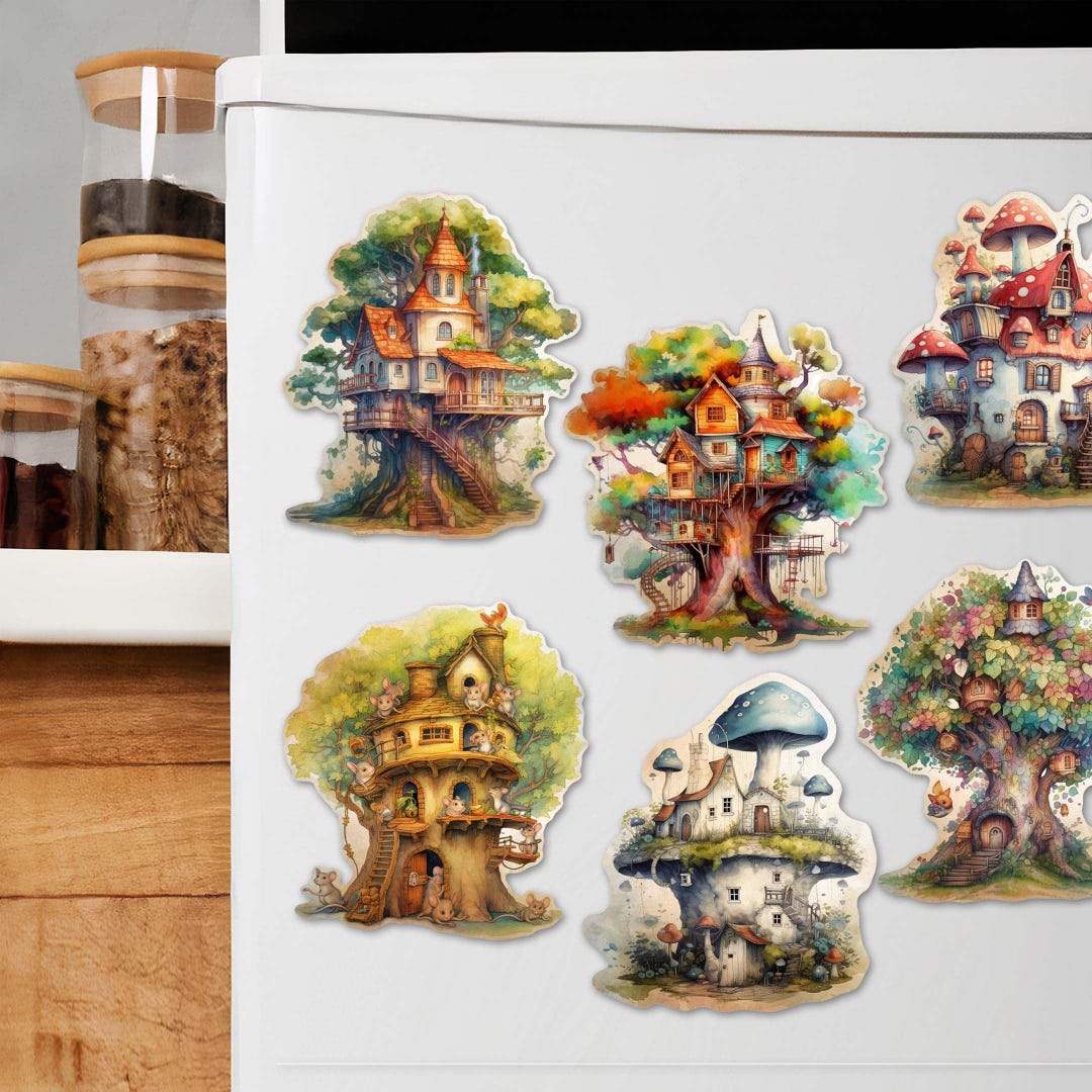 Tree House Magnets Gift Set of 6 - Easter Spring Decor 8090026G-S6 ...