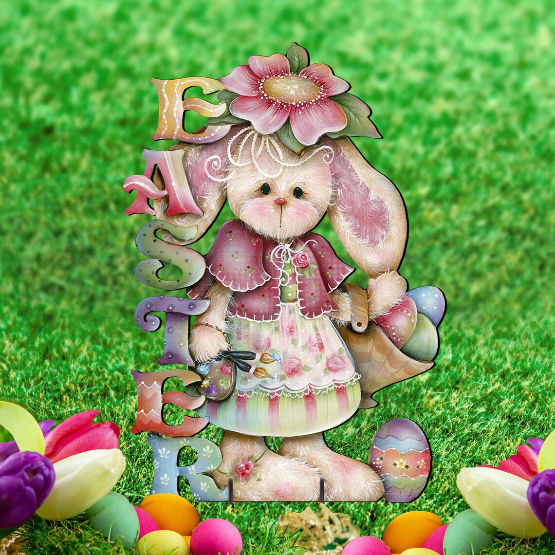 Outdoor Easter Decor Yard Easter Bunny Easter Yard Decor - Etsy