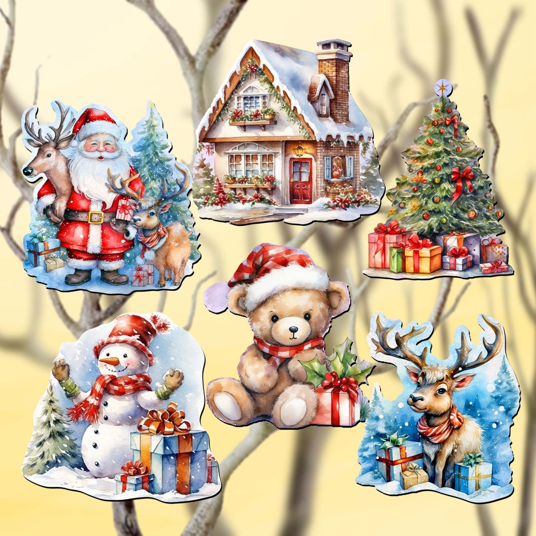 Christmas Story Clip-on Ornaments Gift Set of 6 - Holiday Decorative ...