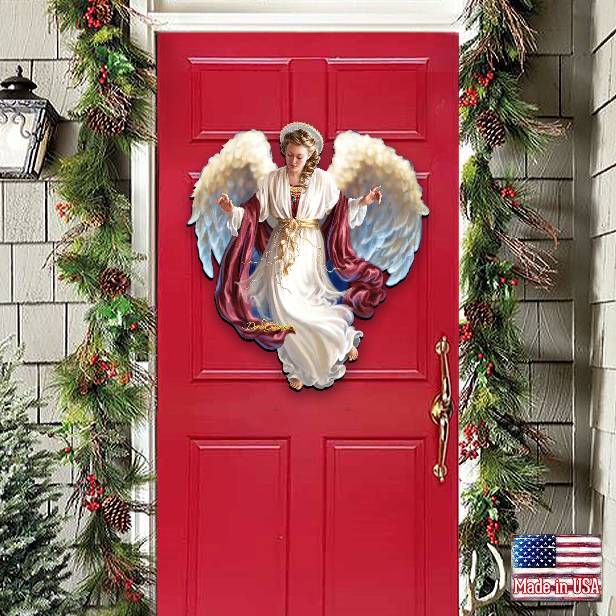 Angel Decor Peace on Earth Angel Wall and Door Hanger by | Etsy