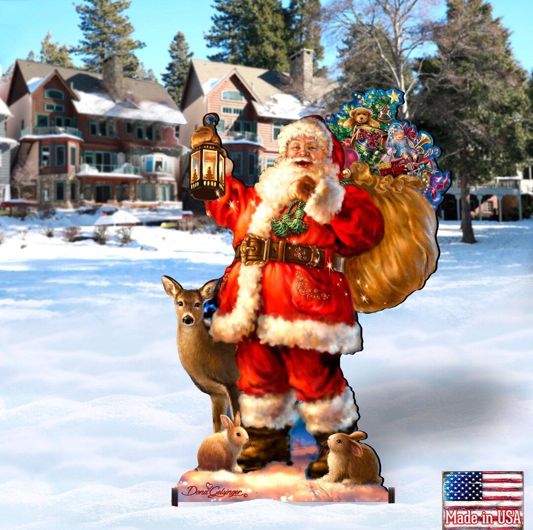Woodland Santa Yard Art - Home and Outdoor Wooden Decor Dona Gelsinger ...