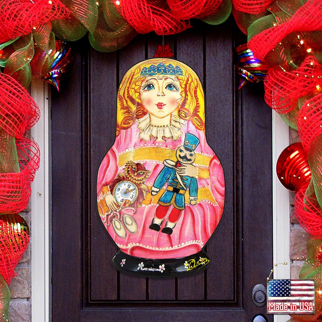 Nutcracker Clara Doll Wooden Door Hanger for Holiday Decor Limited Time Sale 8115152H - Etsy