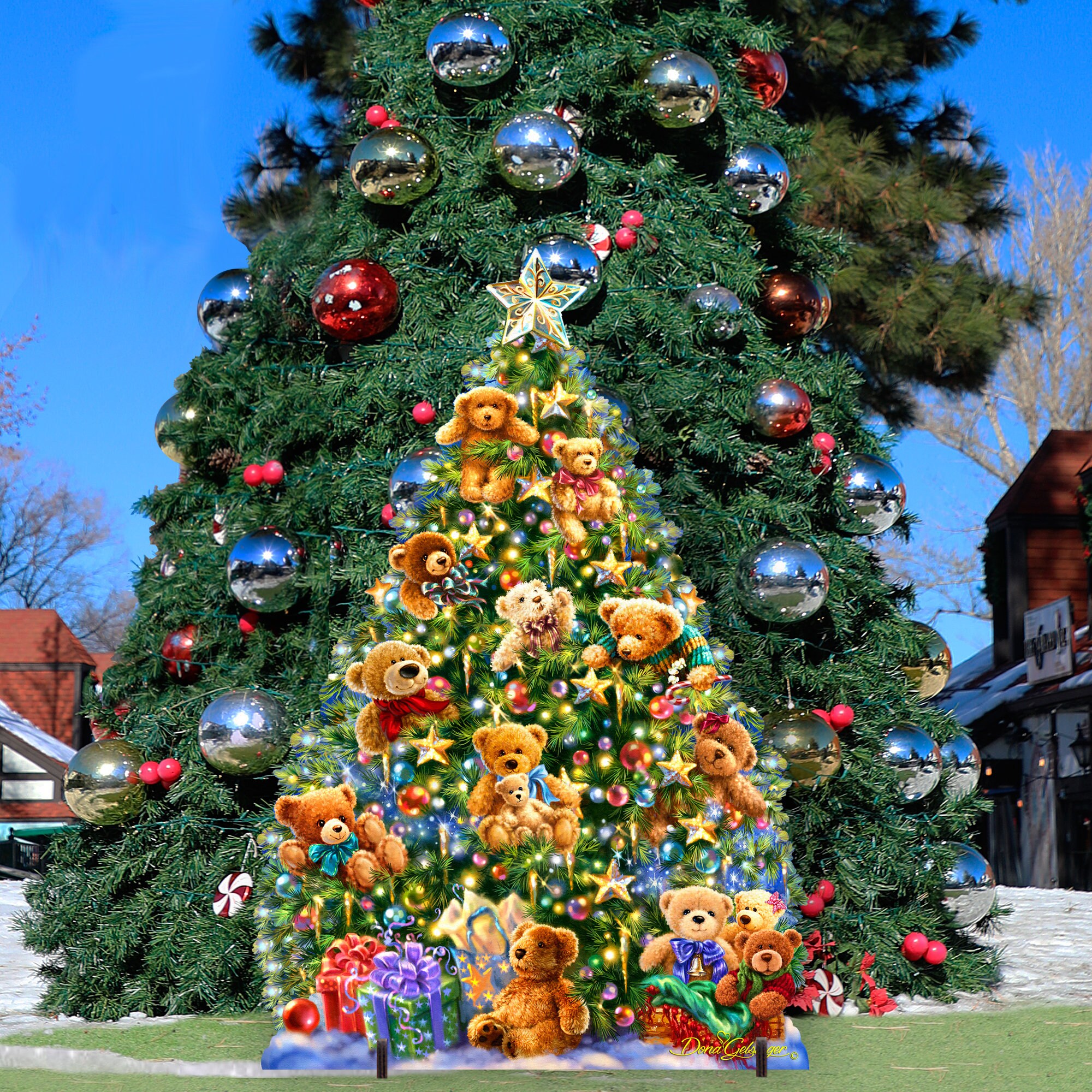 Teddy Bear Tree Home and Outdoor Decor by Dona Gelsinger | Etsy