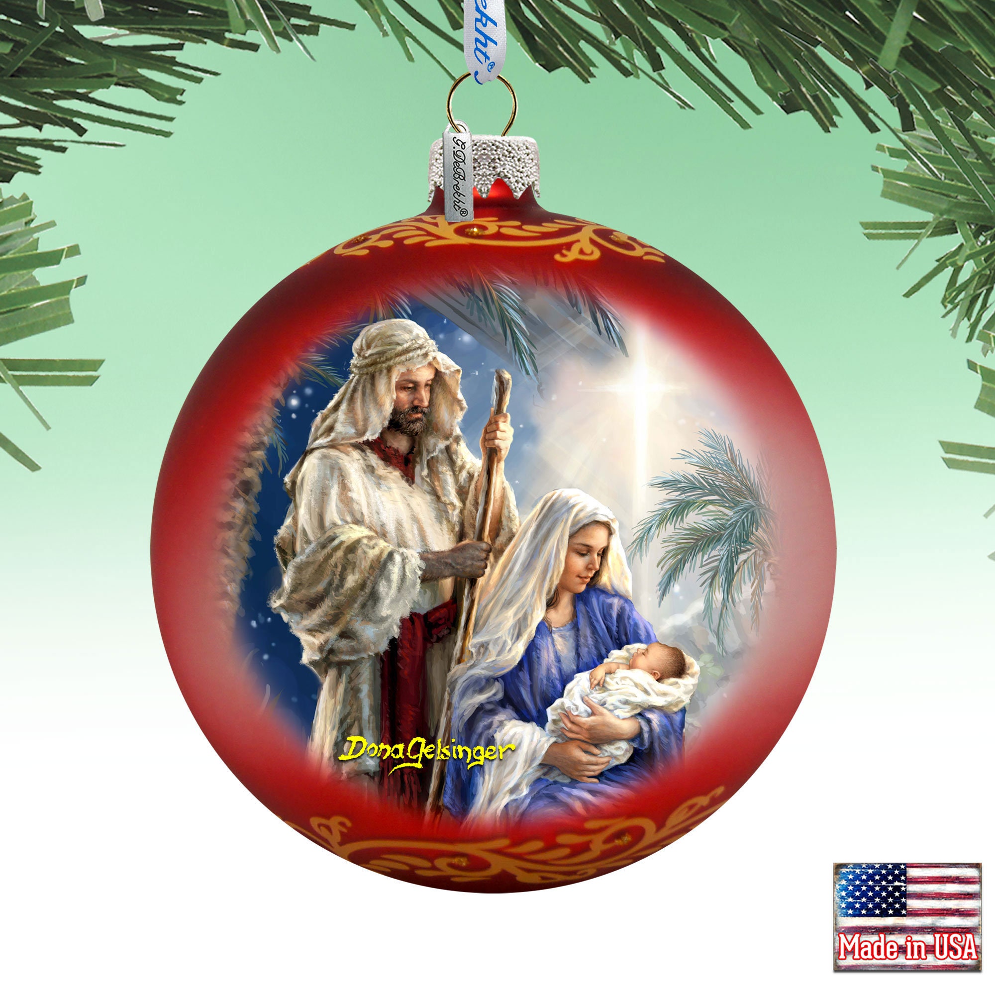 Glory to God Nativity Mercury Glass 5-inch Limited Edition Ornament ...