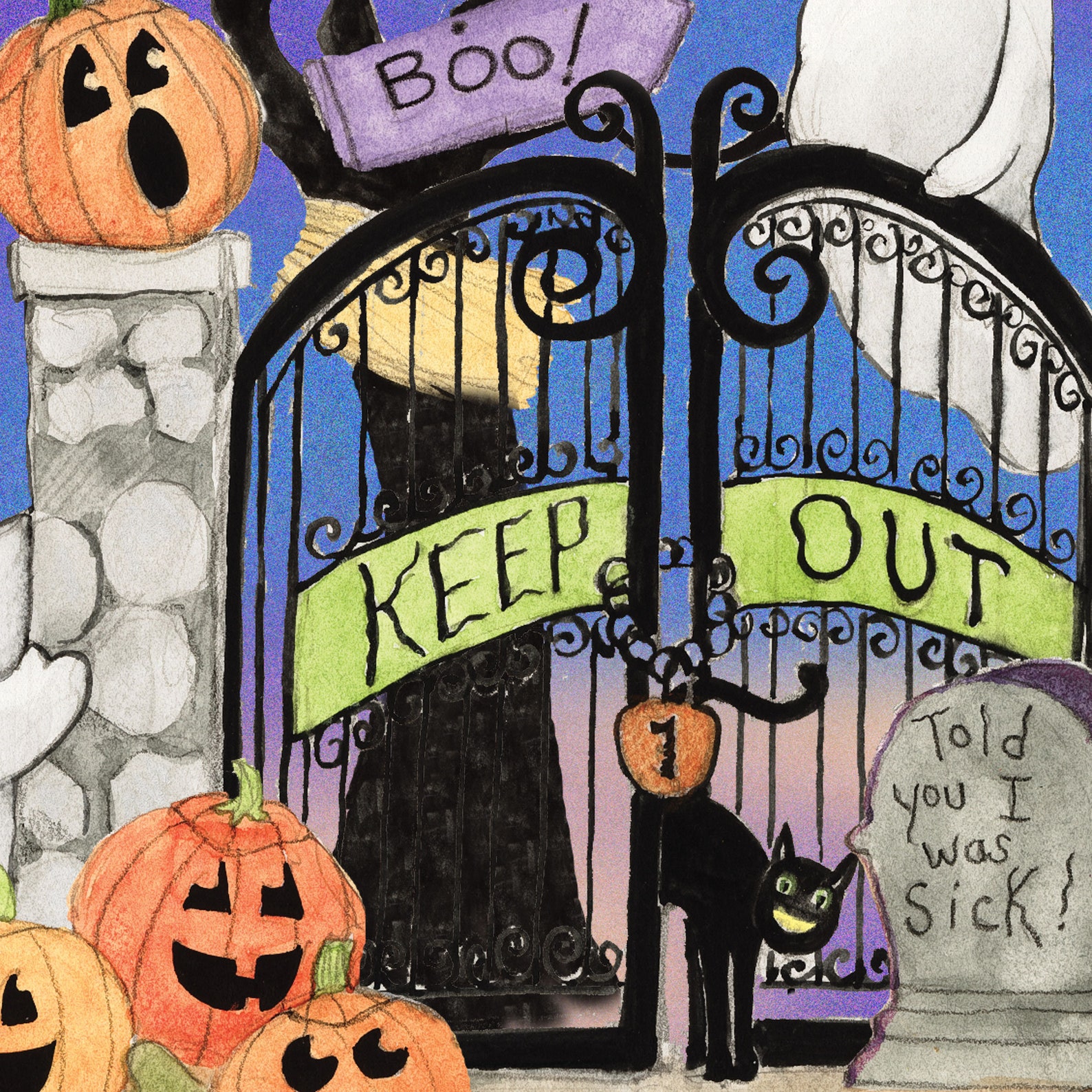 Keep Out Halloween Sign Halloween Décor Mur et porte Décor | Etsy