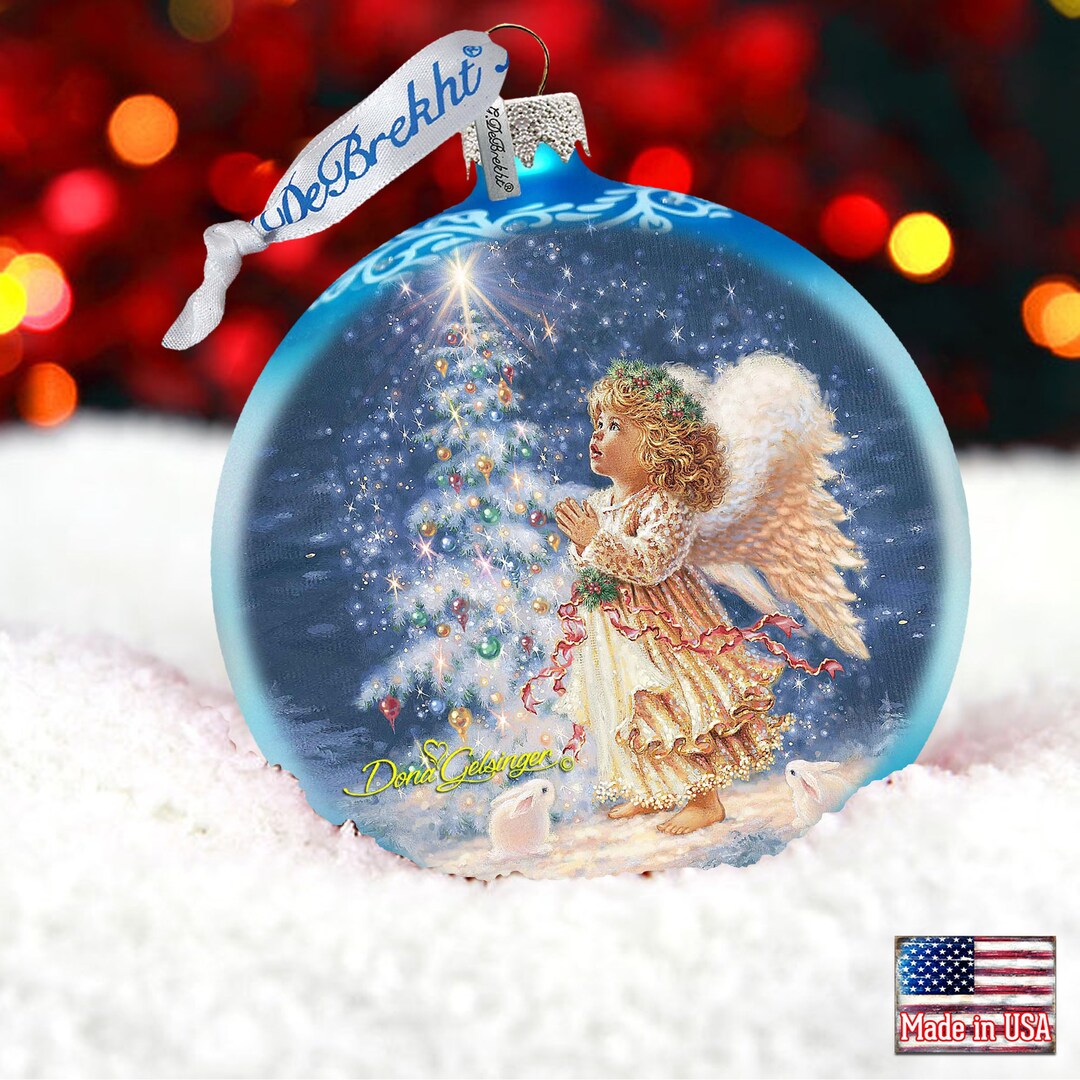 Christmas Wish Angel Ornament - Dona Gelsinger Art Design - Hanging ...