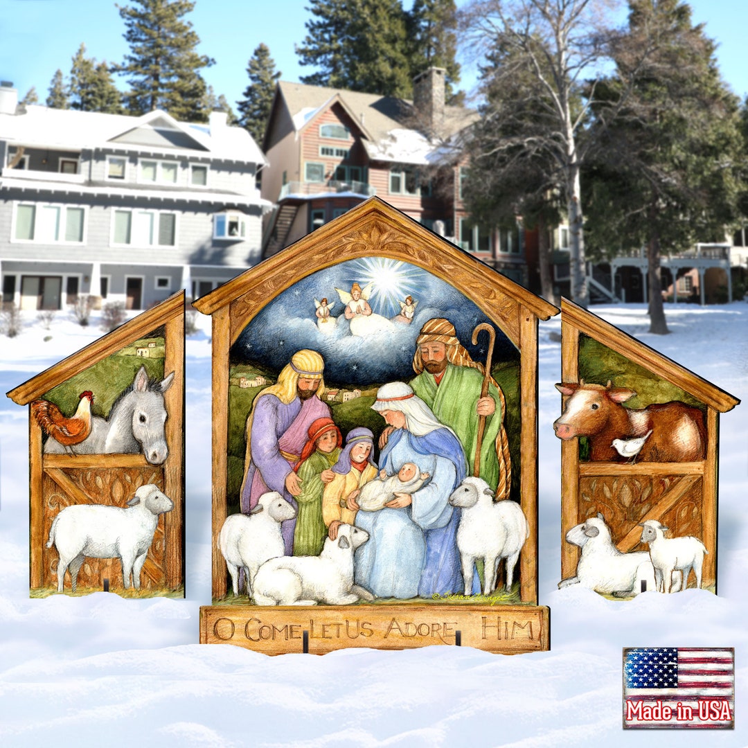 Holy Family Nativity Outdoor Christmas Decor - Inspirational Lawn ...