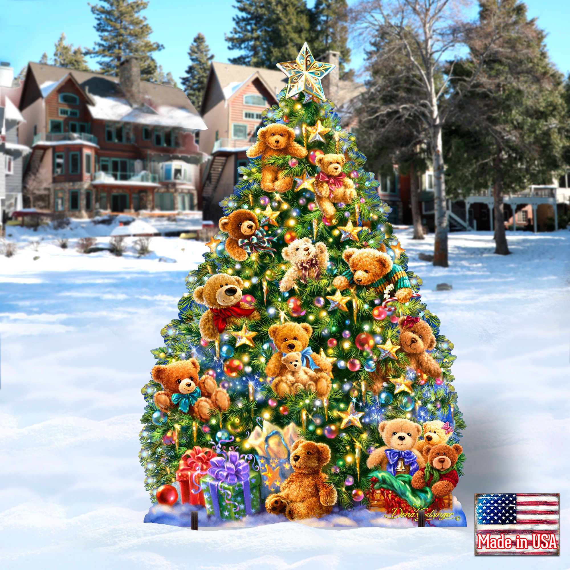 Teddy Bear Tree Home and Outdoor Decor by Dona Gelsinger | Etsy