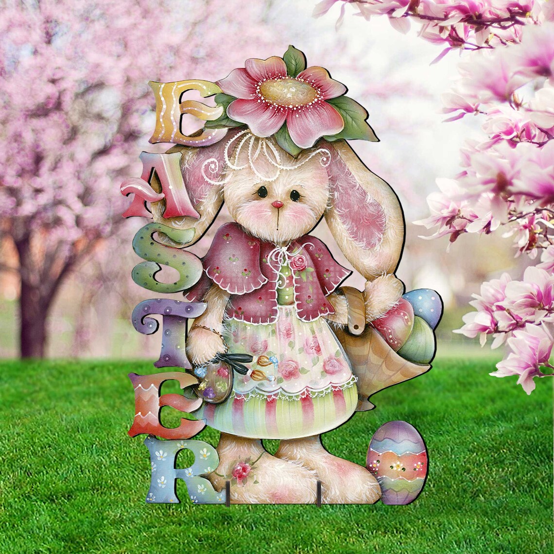 Outdoor Easter Decor Yard Easter Bunny Easter Yard Decor - Etsy
